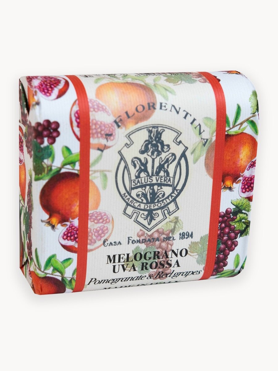 Мыло La Florentina "Фруктовые Сады" Pomegranate & Red Grape / Гранат и Красный Виноград 106 г