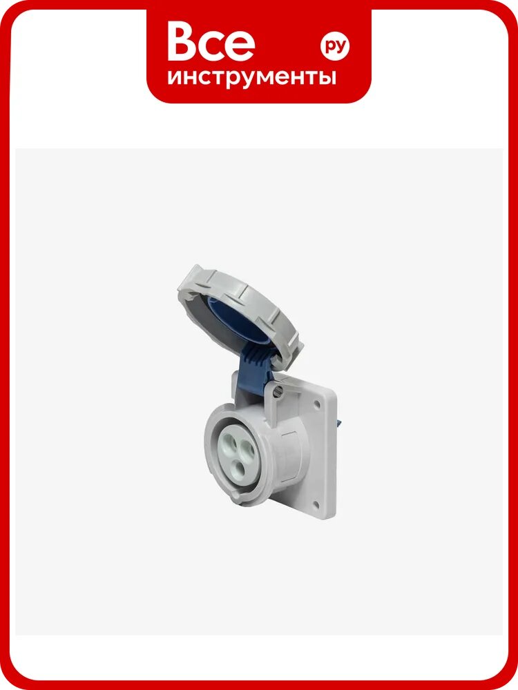 Розетка встраиваемая панельная Voltz 16 A, 220-250 В, 2P+E, quick connect, IP67 SP136Q67