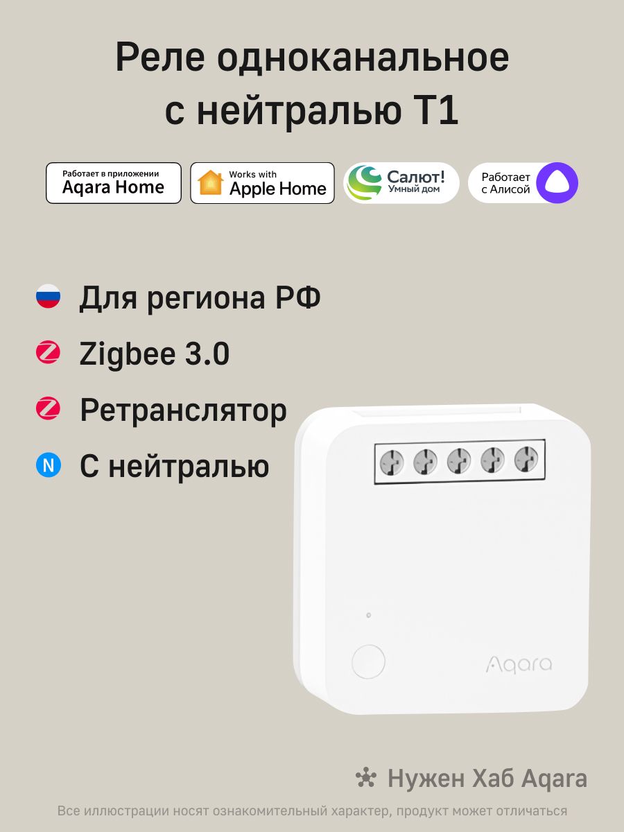 Реле Aqara T1 для управления светом/электроприборами дистанционное вкл/выкл приборов (SSM-U01)