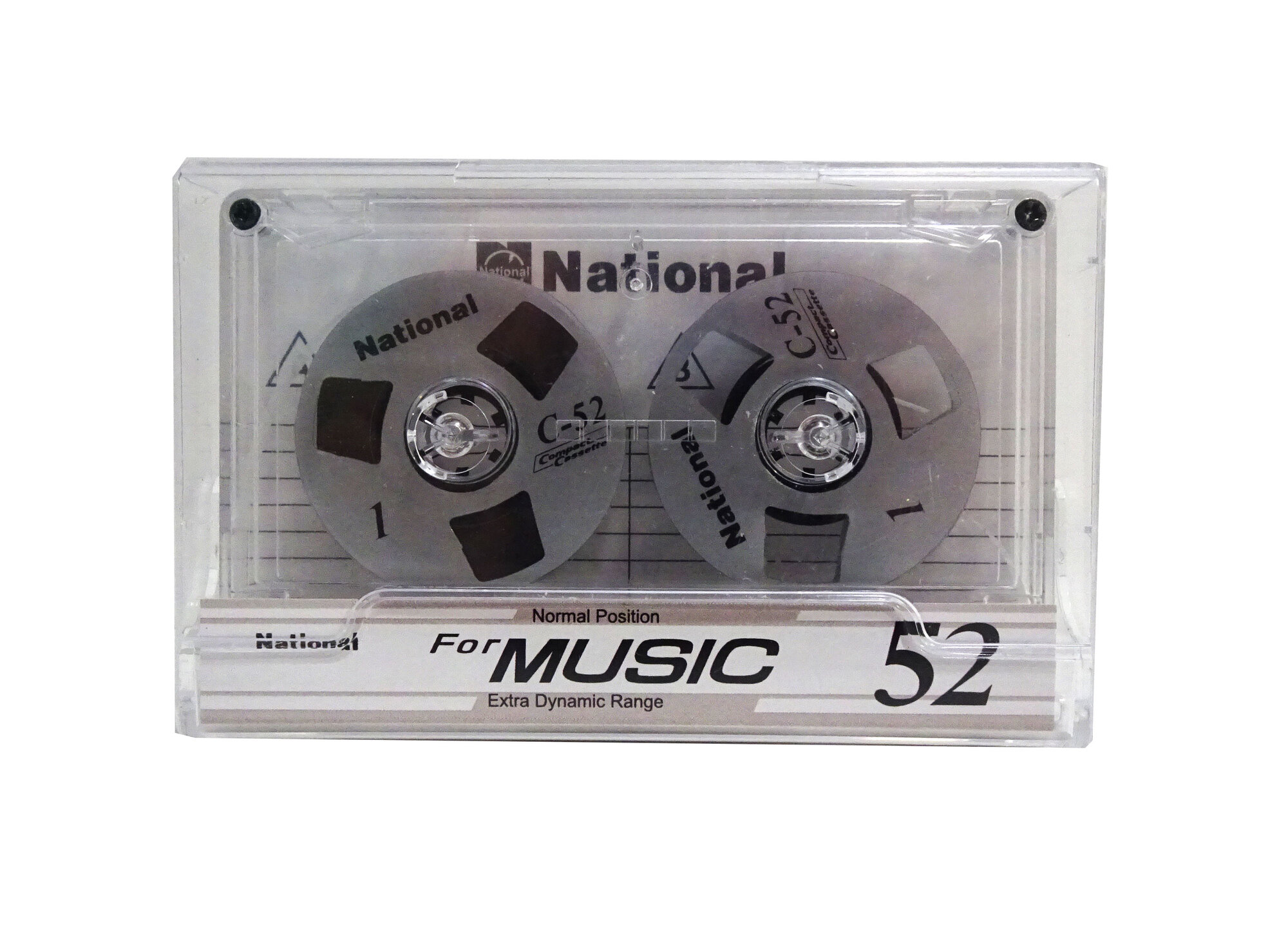 Аудиокассета "National For Music 52" c боббинками серебристого цвета