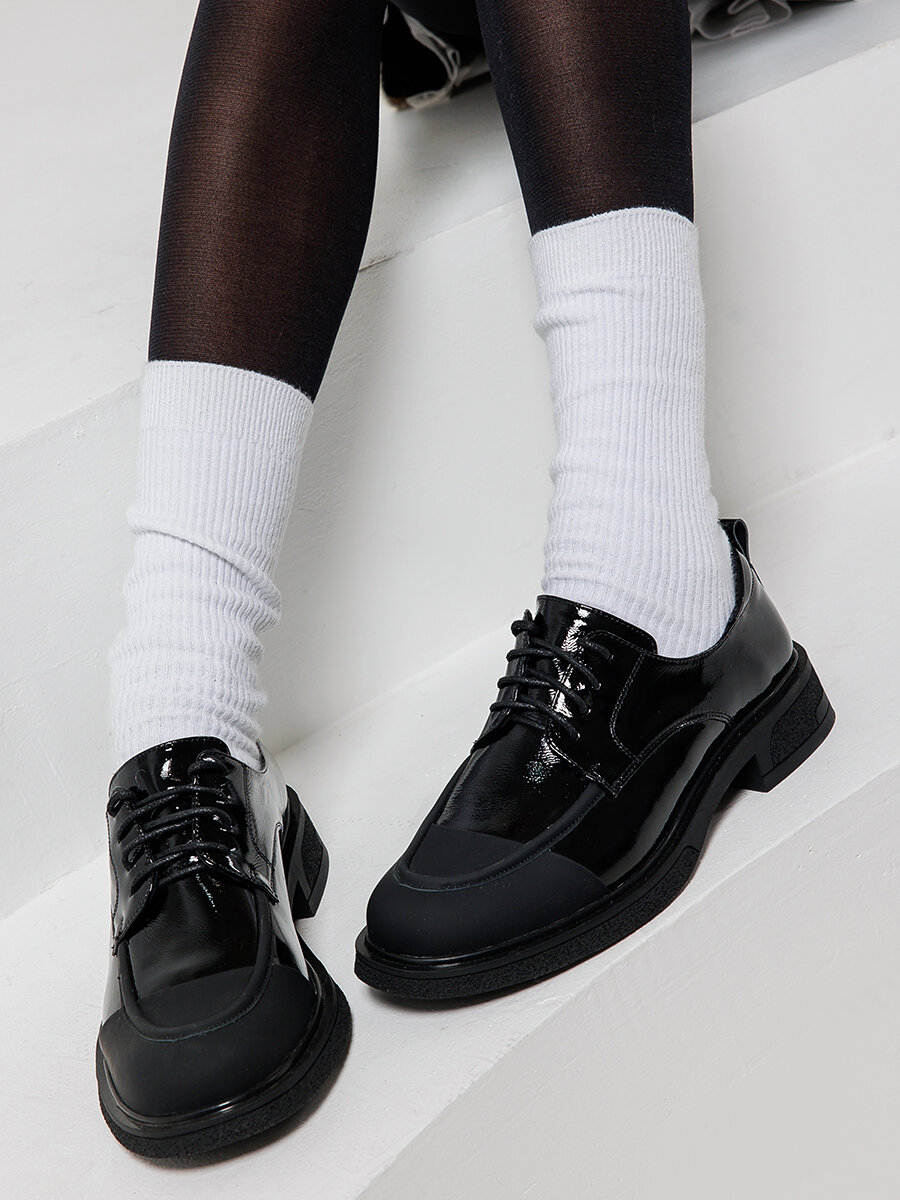 Полуботинки дезерты натуральная кожа лаковая