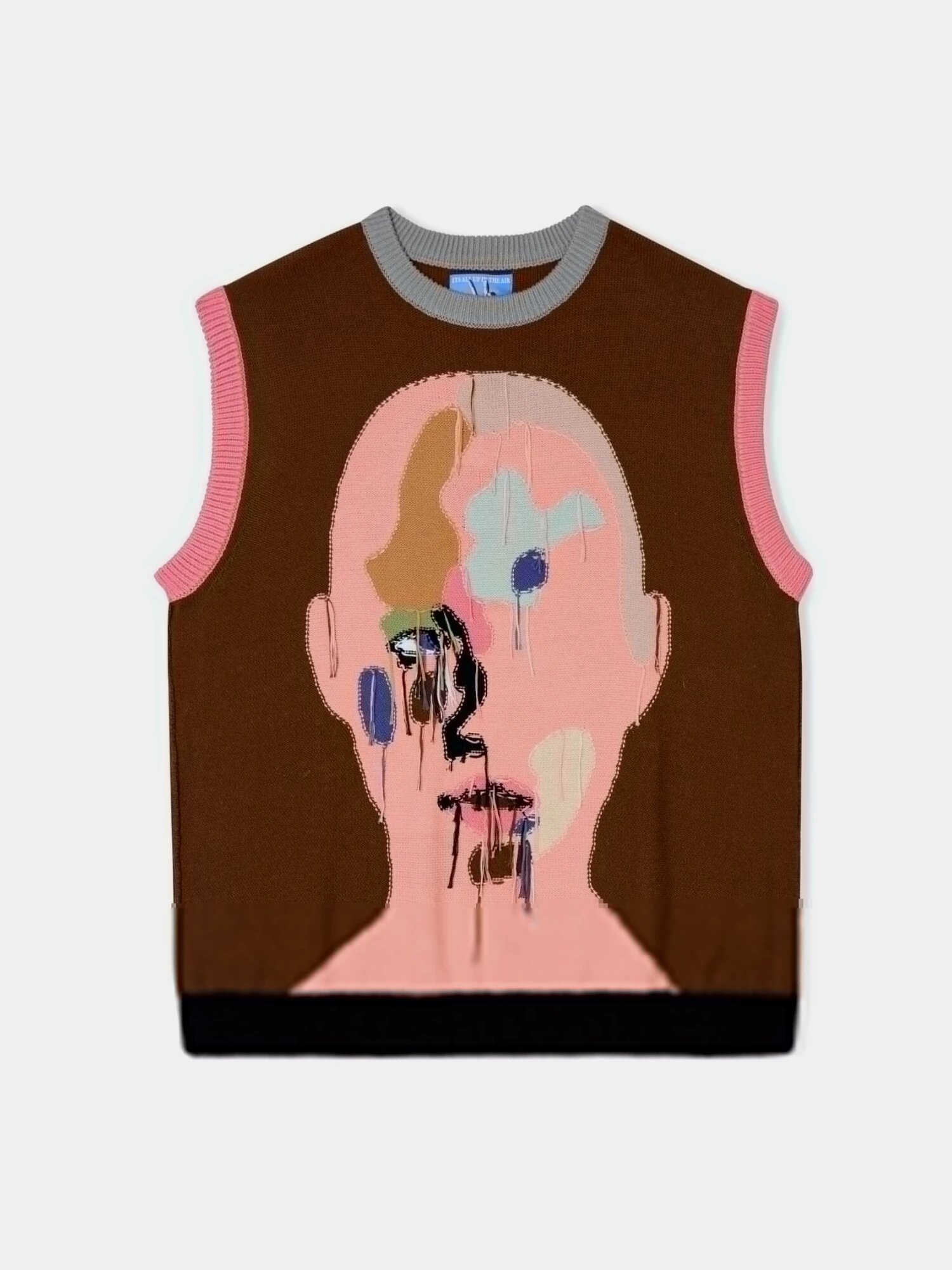 Жилет Multi-Reverse Knit Patchwork Face