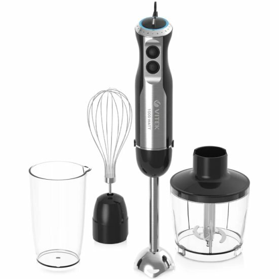 Блендер погружной Vitek VT-8543 1000Вт черный/серебристый