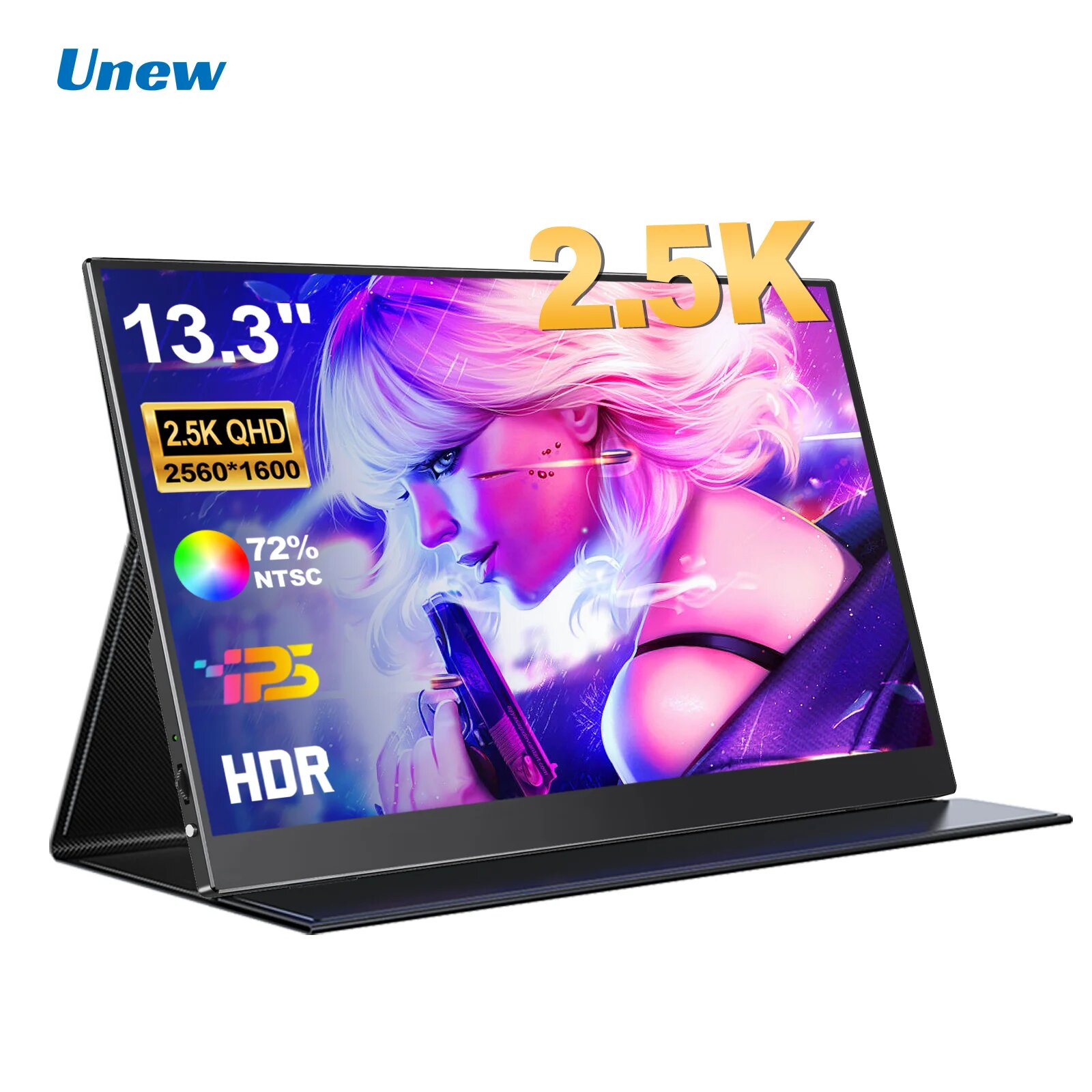 Unew 13.3inch Портативный игровой монитор 2.5K 60Гц Европейская вилка (EU Plug)