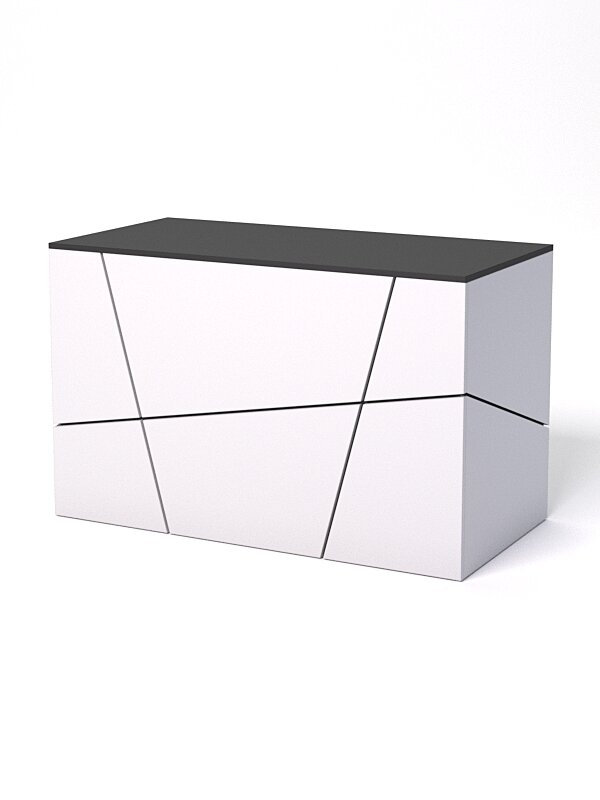 Стол руководителя №6, Черный и Белый. Производитель товара - компания Westcom.