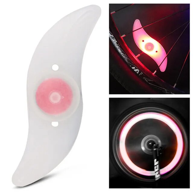 Велофонарь LED розовый на спицу, red 1PC