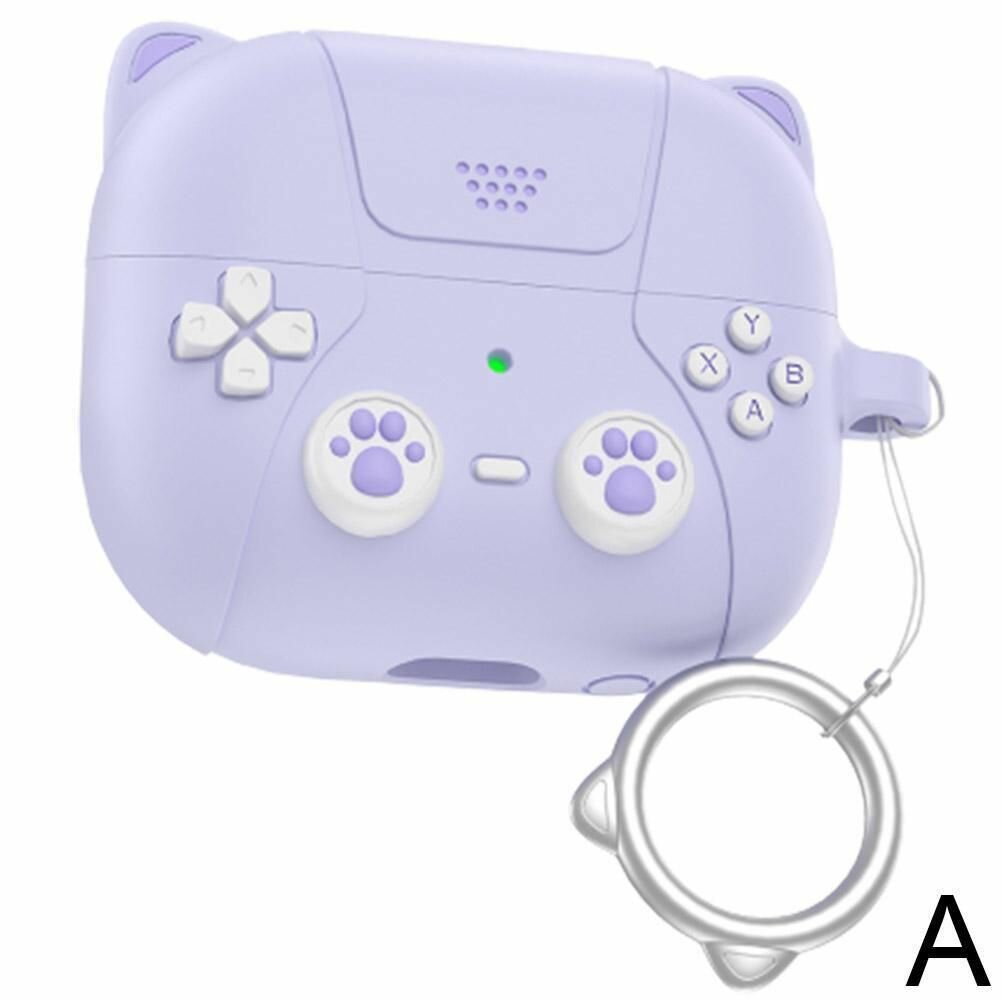 Чехол для наушников кот ушки - силикон, антискользящий, ударопрочный, точные вырезы, легкий