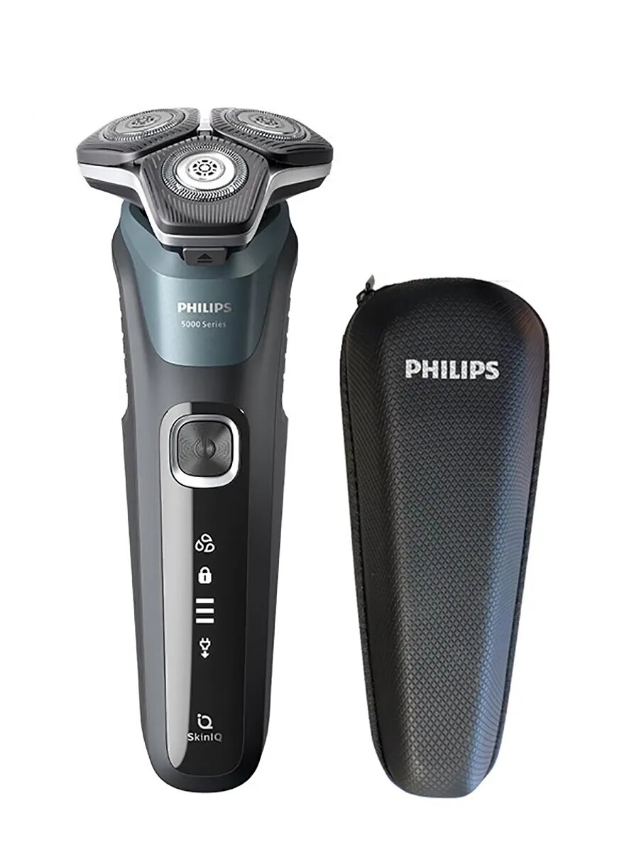 Электробритва Philips "S5832", роторная, для сухого/влажного бритья, 3 бреющих элемента, С дорожным ящиком
