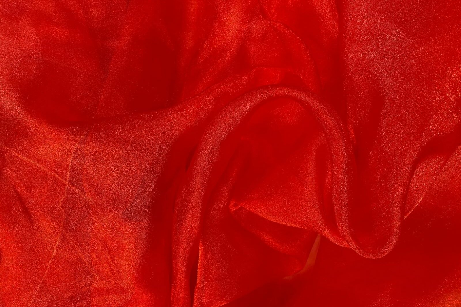 Ткань Органза шторная красная с утяжелителем, ш280см, 0,5 м