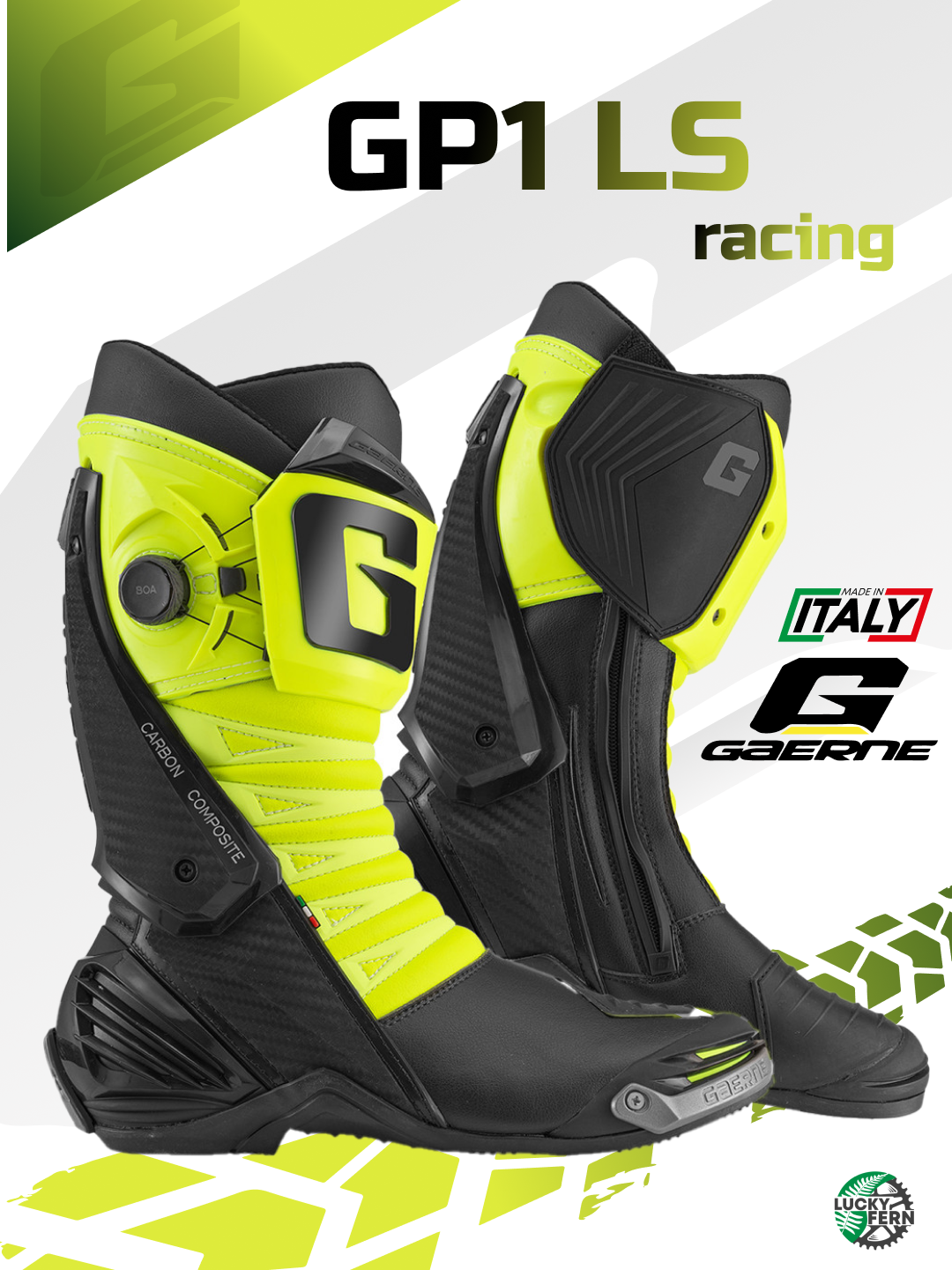 Мотоботы Gaerne GP1 LS Black/Fluo Yellow 44