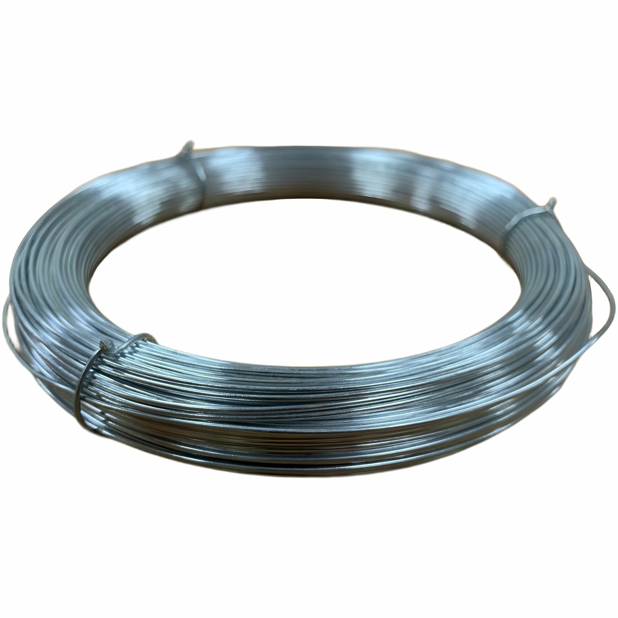 Проволока оцинкованная вязальная ф1,0 мм 50м/ Проволока для флористики Ф1,0 мм, оцинкованная, в мотке 50м/мюзле/для рукоделия/для творчества