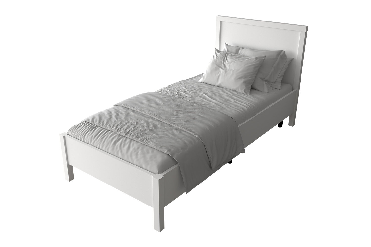 Кровать двуспальная Hoff Bauhaus, 160х200 см, с основанием, цвет белый