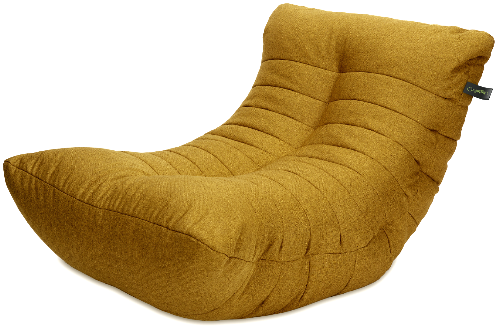 Кресло-мешок Пуффбери «Кокон», размер большой, Жаккард Горчичный