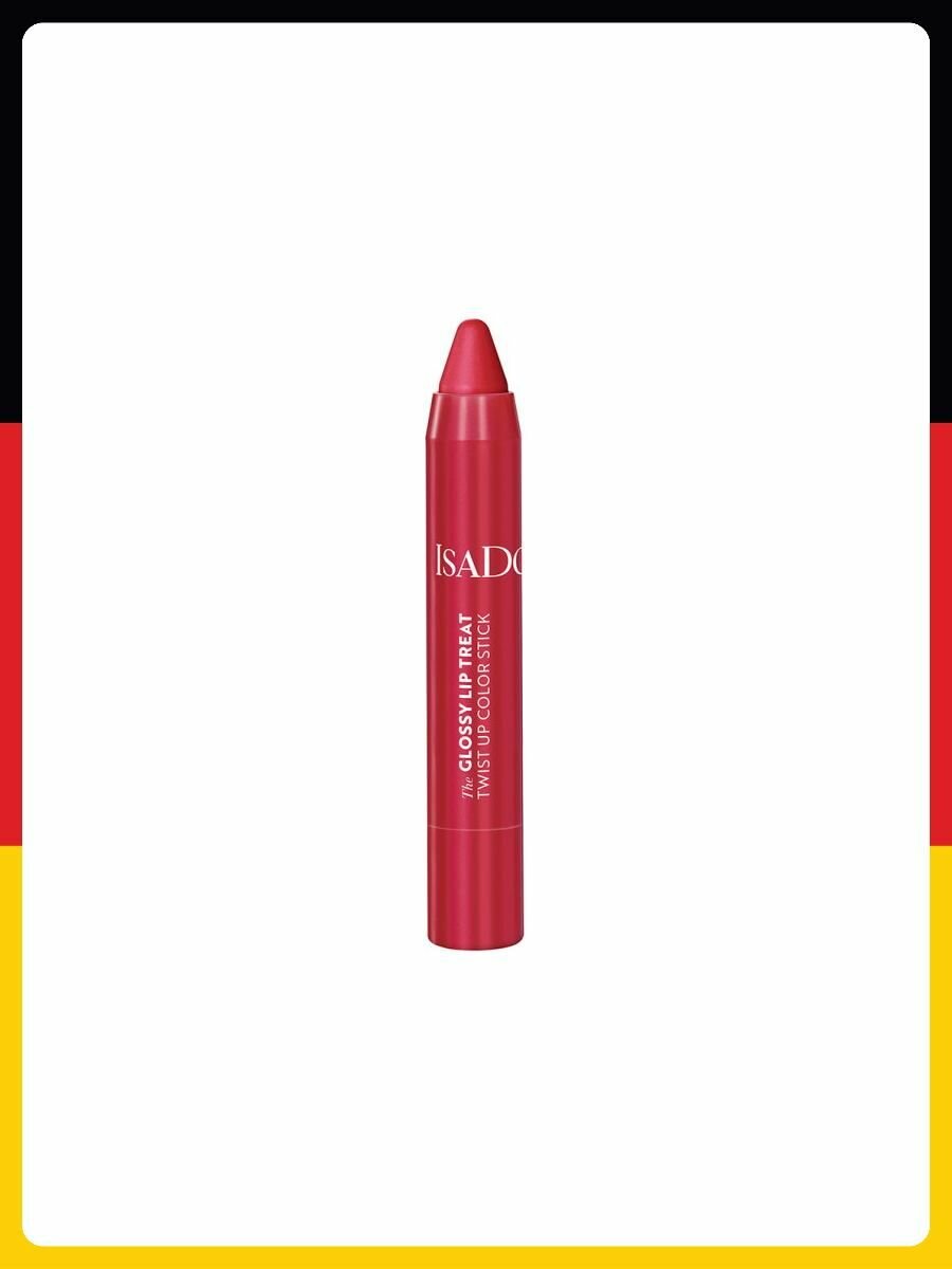 Губная помада ISADORA The Glossy Lip Treat Twist Up Color Stick Rhubarb Red 12 3,3 g
