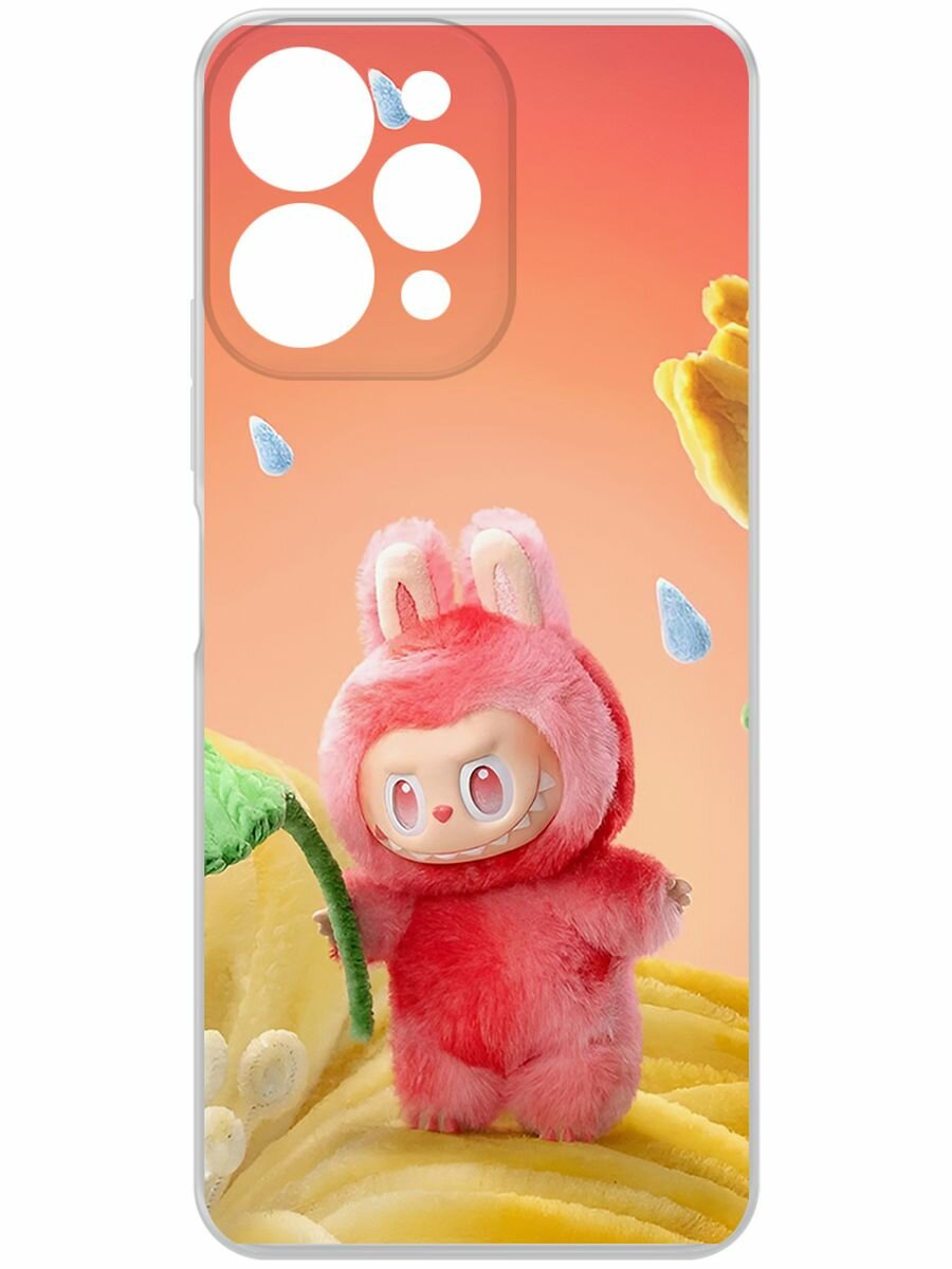 Чехол-накладка Krutoff Clear Case Лабубу Любовь для Xiaomi Redmi 12