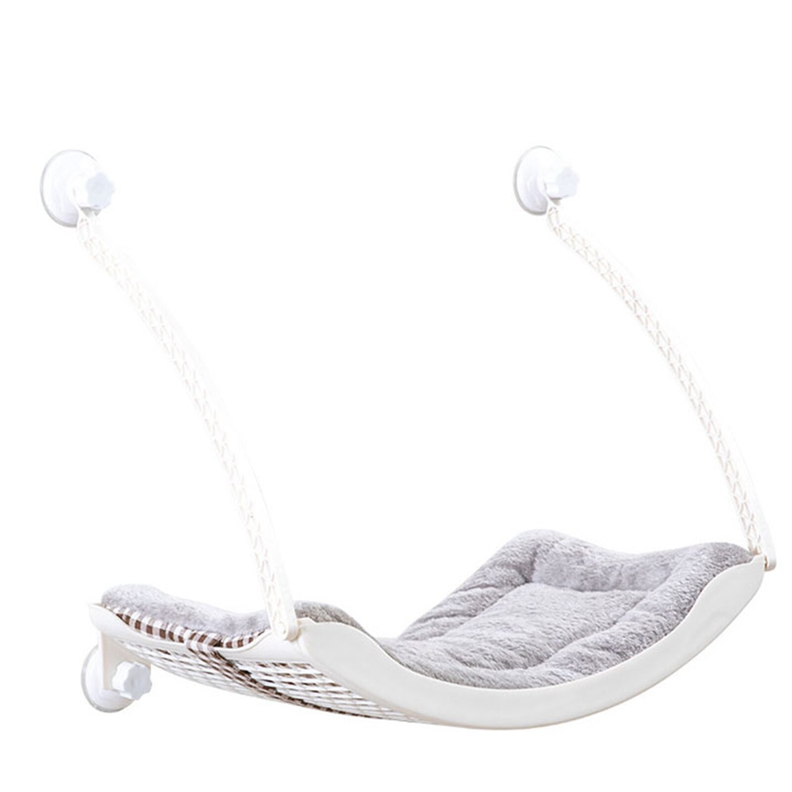 Гамак на окно для кошек, подвесная вентиляционная решетка, несущая большую нагрузку, бархатный оконный насест для кошек, чистый белый цвет