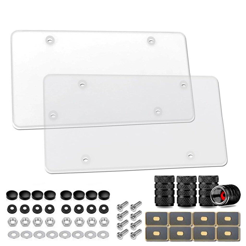 1 Пара Крышек для номерных знаков, Защитная пленка для рамы автомобиля, Небьющаяся плоская защитная пленка для рамы