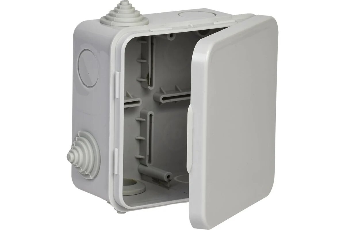 GENERICA Коробка распределительная КМ 100x100x50 IP54 4 ввода 7035 UKO31-100-100-050-K03-54G