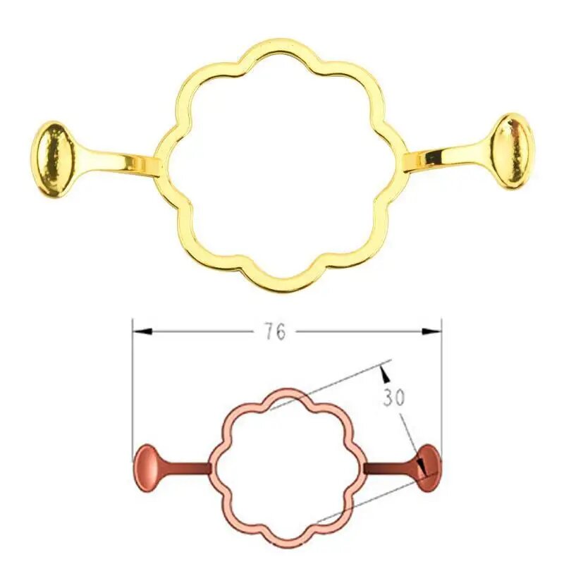Металлические кольца для сургучной печати, Цвет: As Figure, 76x30