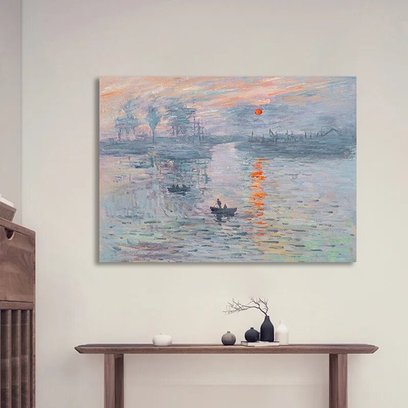 Клод моне / Впечатление. Восход солнца, Репродукция картин, 40х60 см.