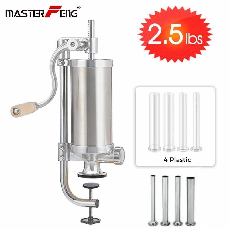 Шприц колбасный горизонтальный 3 кг. комплект 8 насадок -LJ