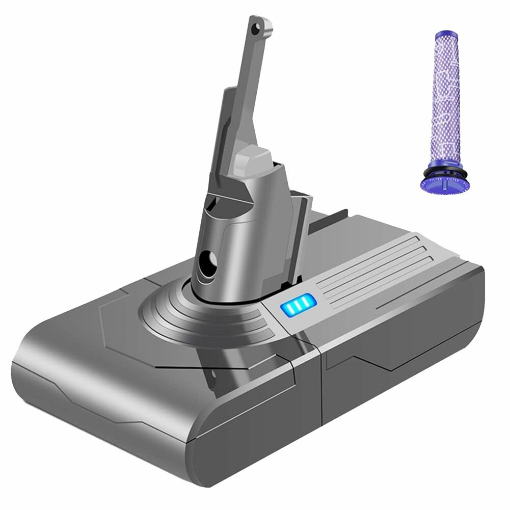 (K A F Q) Замените адаптер батареи + фильтр предварительной очистки 21,6 В батарей Absolute V8 Аккумуляторный пылесос совместим с животных -lj