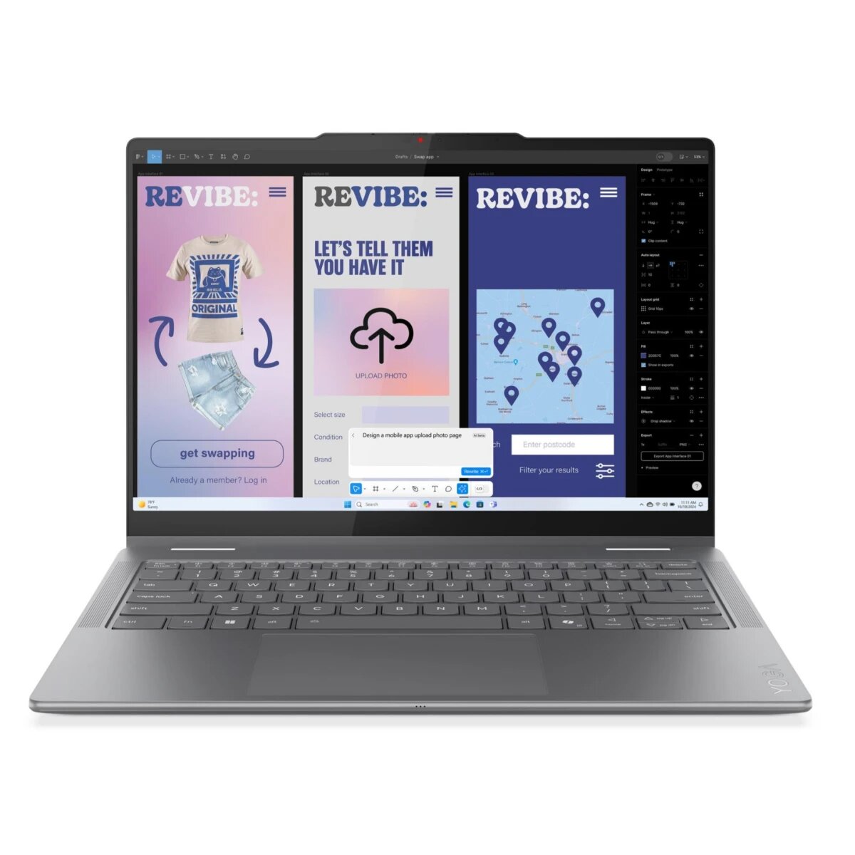 Ноутбук Lenovo Yoga 7 2-in-1 14ILL10 14" OLED, Ultra 5 226V, 16GB, 512GB SSD, Intel Arc, Без ОС, Luna grey (83JQ003GRK)