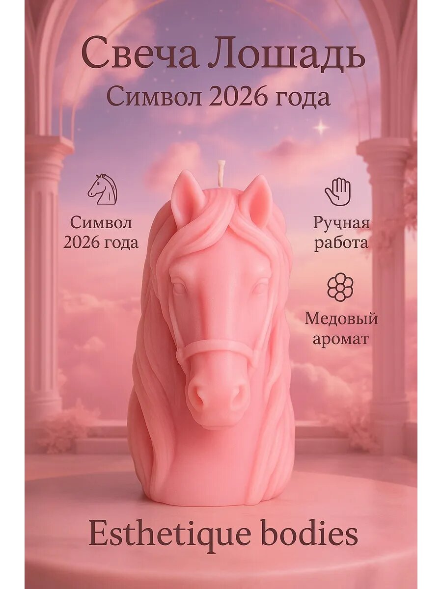Свеча "Лошадь - символ 2026 года"