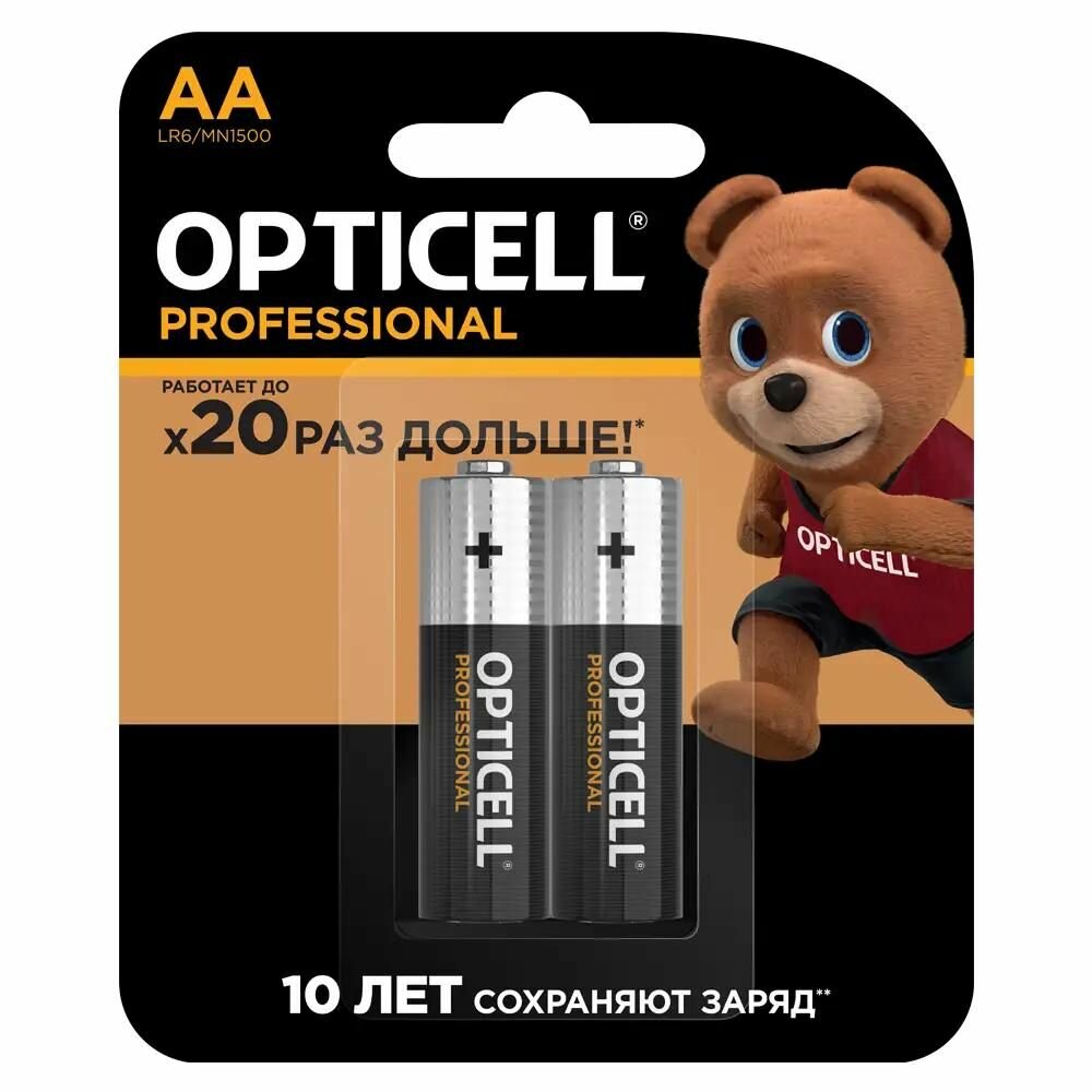 Батарейки Opticell "Professional", AA, блистер, 2 шт