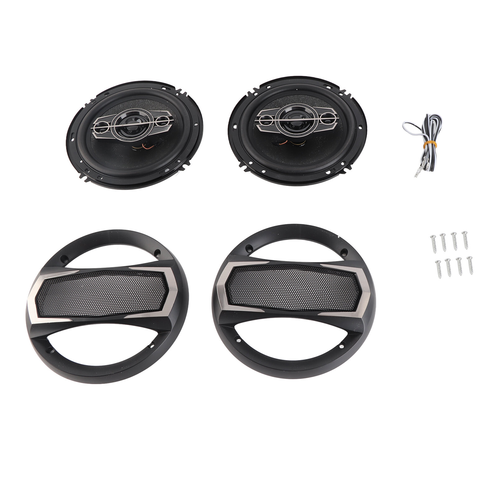 1 пара автомобильных громкоговорителей 6 дюймов коаксиальные динамики 600W модифицированные колонки черные