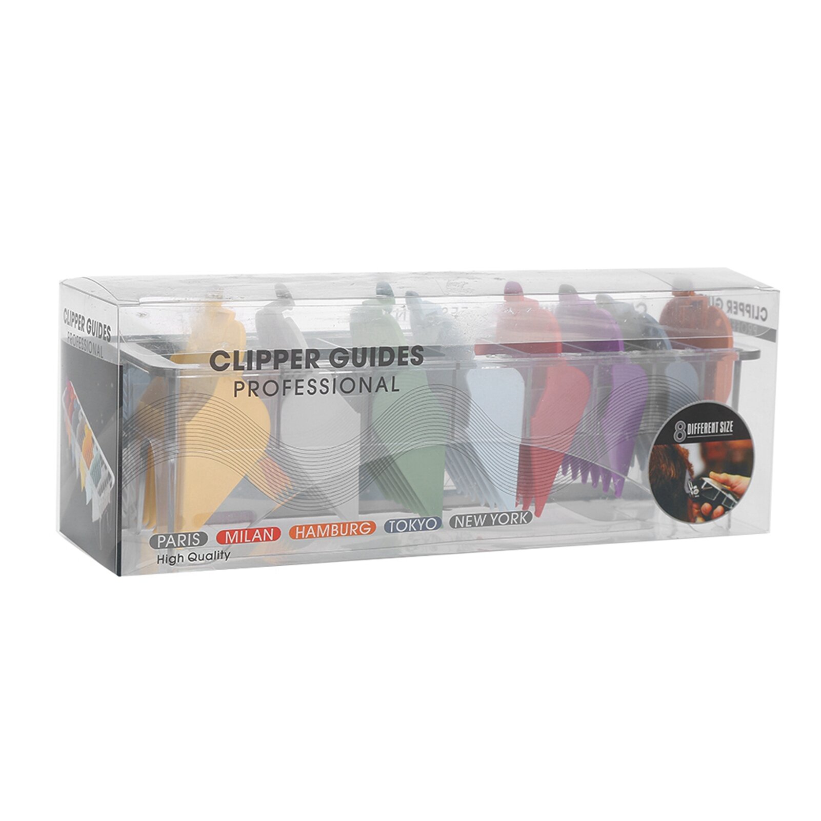 Набор расчесок для стрижки волос Rainbow Color, 8 размеров, запасные части, аксессуары для стрижки