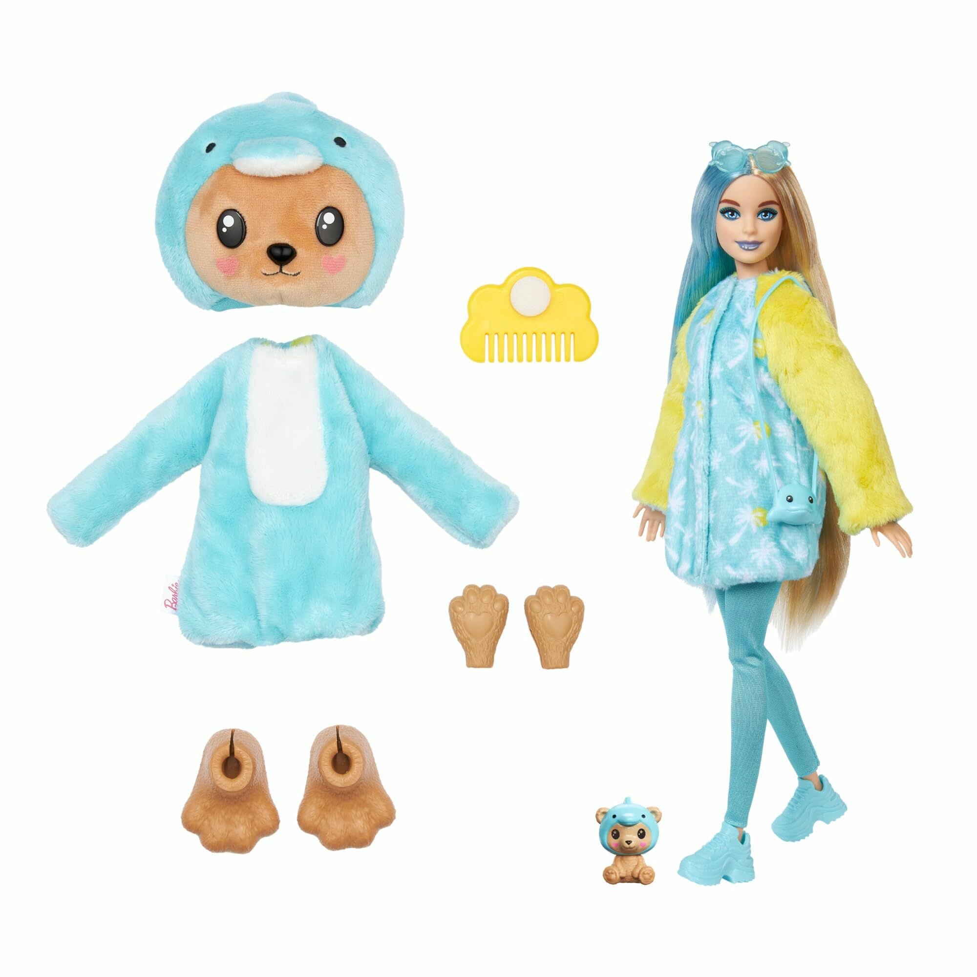 Кукла Barbie Cutie Reveal и аксессуары с костюмом Animal Plus HRK25