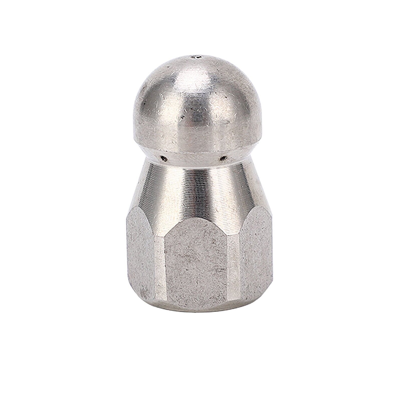 Насадка для мойки высокого давления 5000 фунтов на квадратный дюйм Насадка для очистки труб, дноуглубительных работ Насадка для струйной очистки из нержавеющей стали С шаровой головкой Передняя часть 1 Задняя часть 6 отверстий G1/4 дюйма