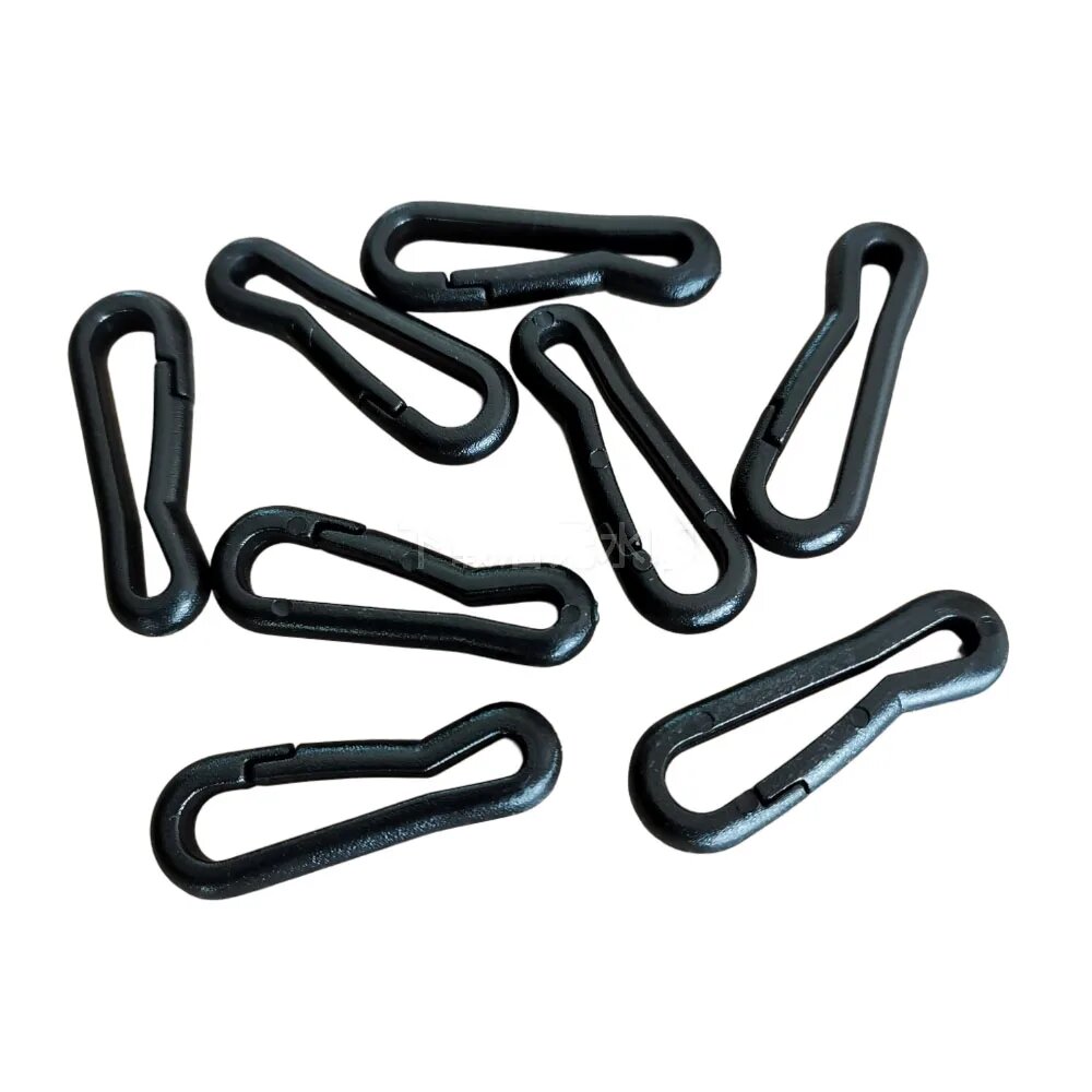 Пластиковые карабины черные 100 шт