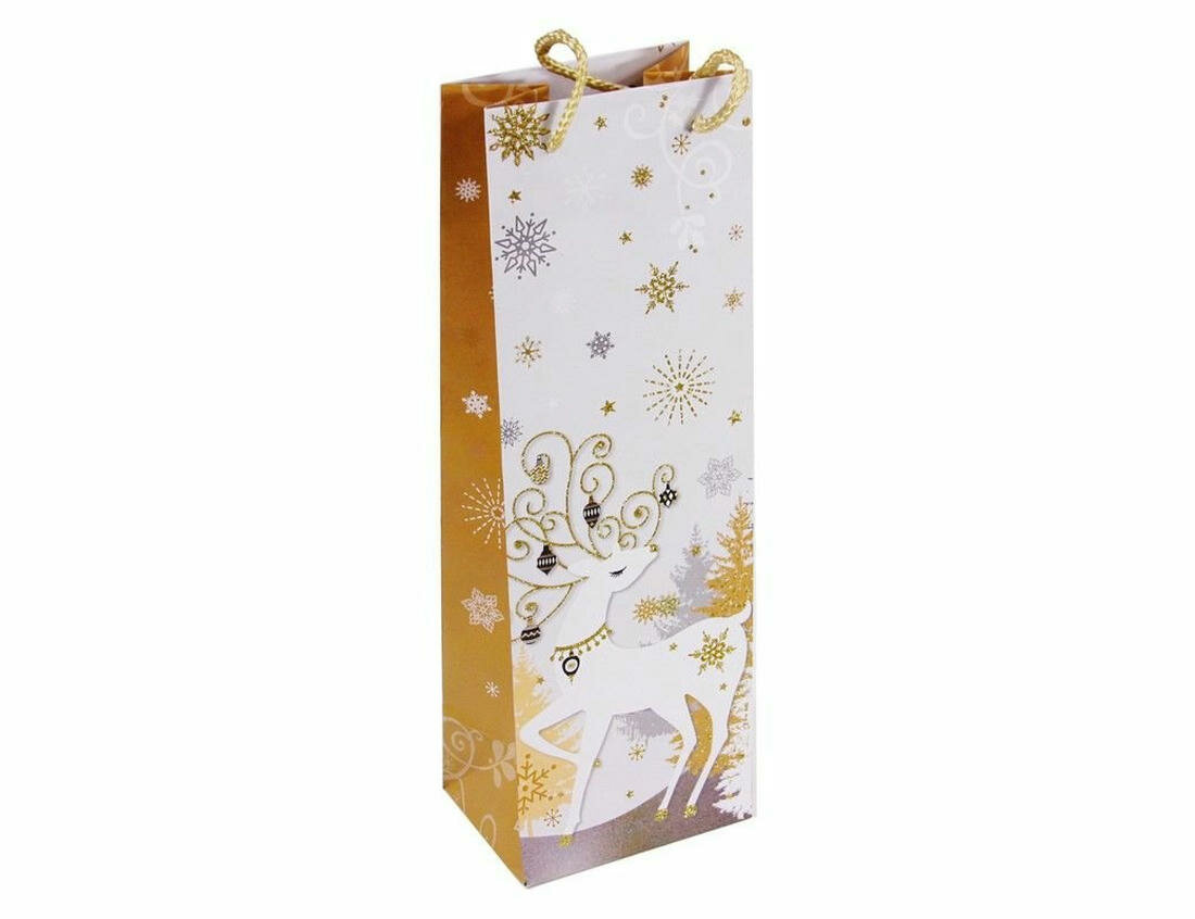 Подарочный пакет для бутылки, 36х12 см, Due Esse Christmas