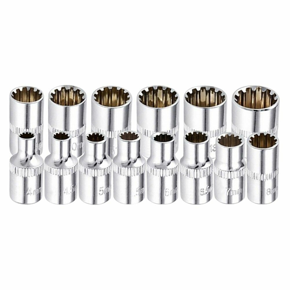 OZ-URJSH-1 шт. 4-14 мм 1/4 12-точечная головка для шлицевого храпового ключа, удлинитель, адаптер привода, динамометрический ключ, инструмент для снятия гаек