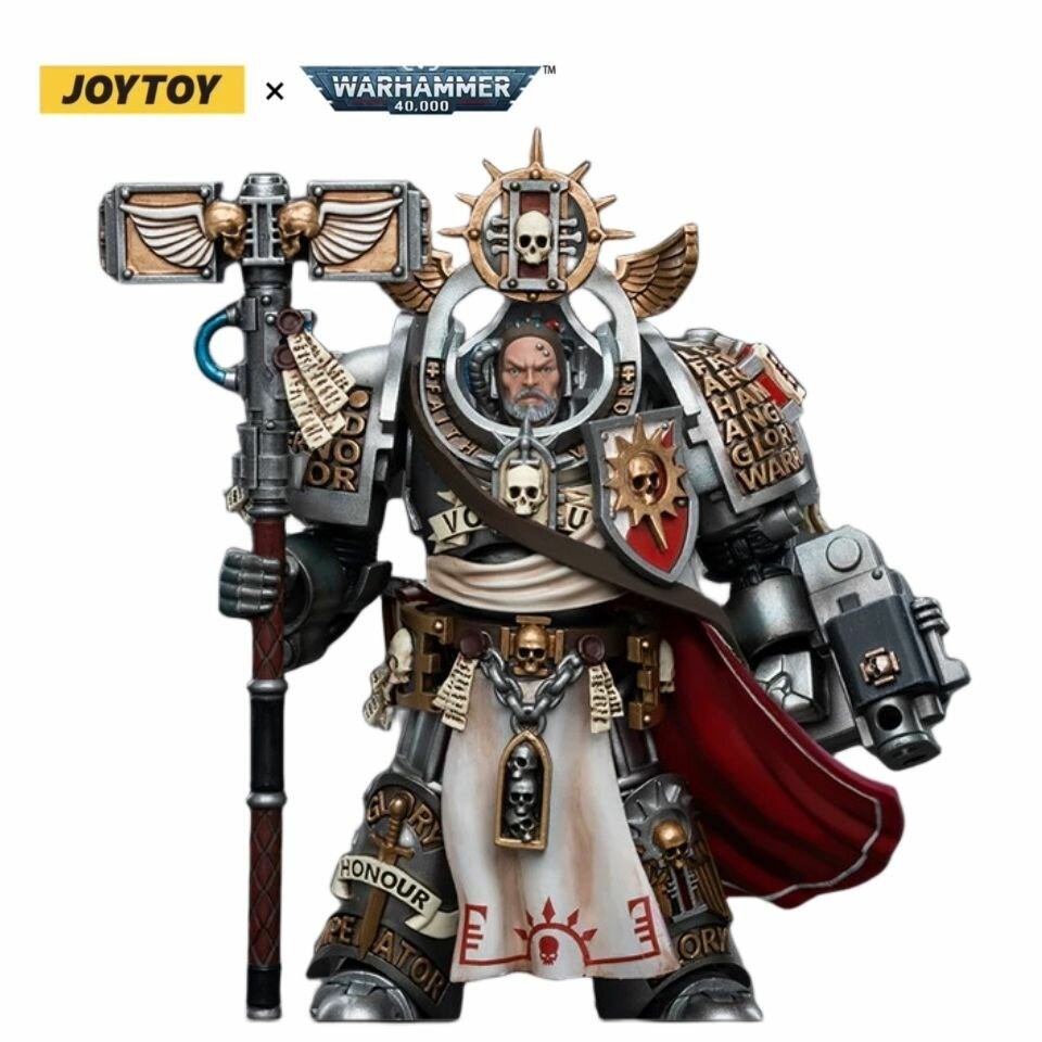 Подвижная фигурка JOYTOY Warhammer 40000 Grey Knights Grand Master Voldus BRW0124-F