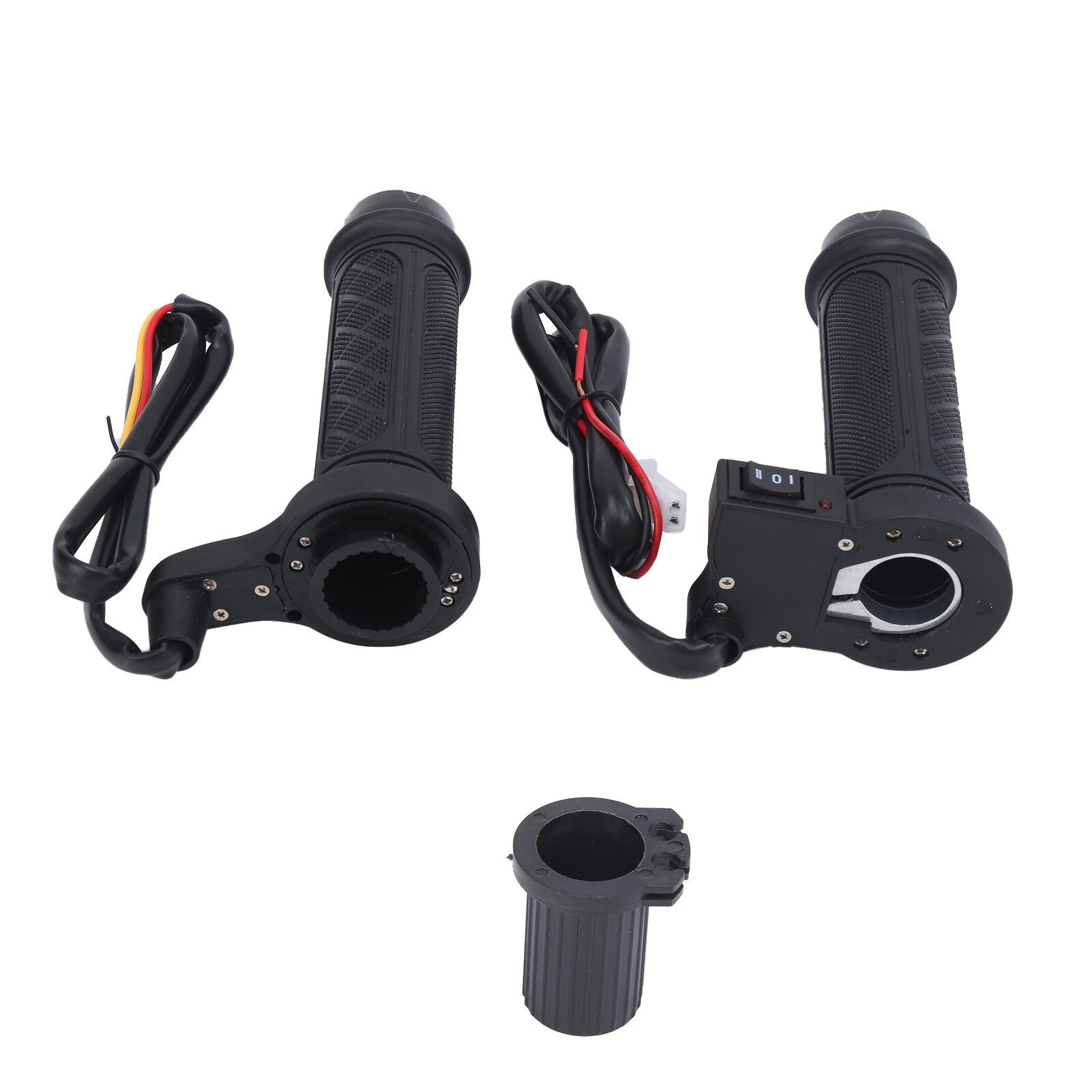 Электрические ручки с подогревом 12 В для руля 7/8 дюйма, зимние грелки для рук с регулируемой температурой, прочные черные аксессуары для мотоциклов