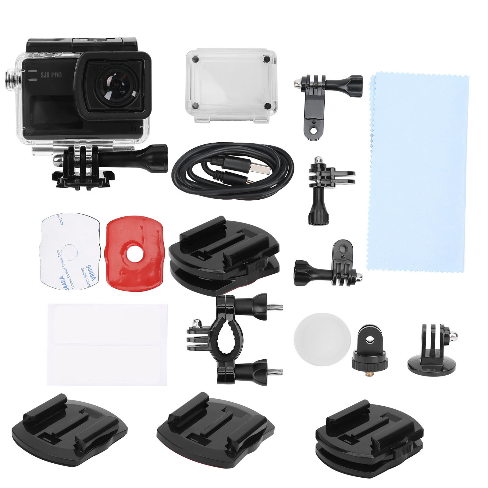 SJCAM SJ8 PRO Sports Camera Waterproof Diving Multifunctional Sports DV Camera Black