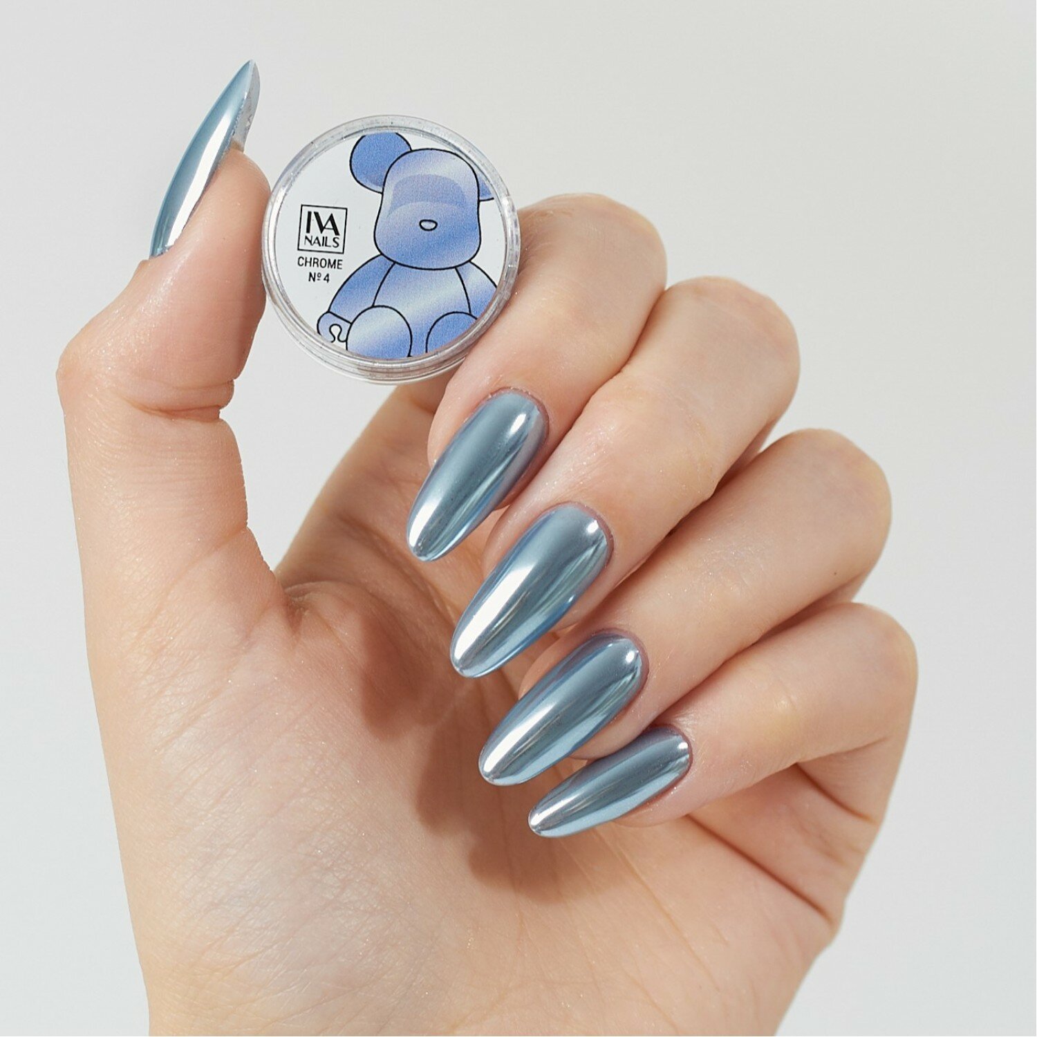 Втирка для дизайна Chrome IVA NAILS №04
