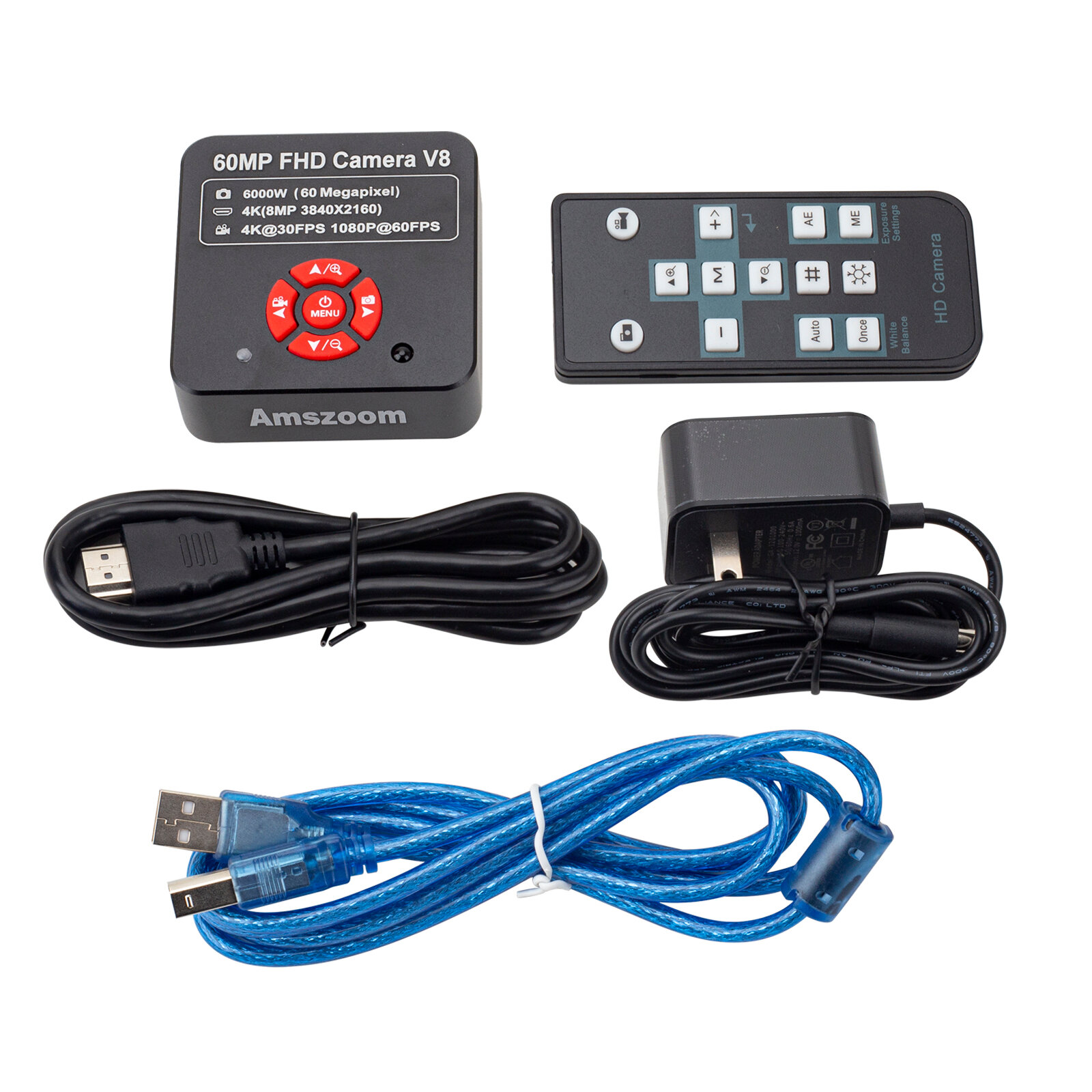 60MP 4K Digital Video Microscope Camera For Trinocular Monocular Industrial PCB Repair