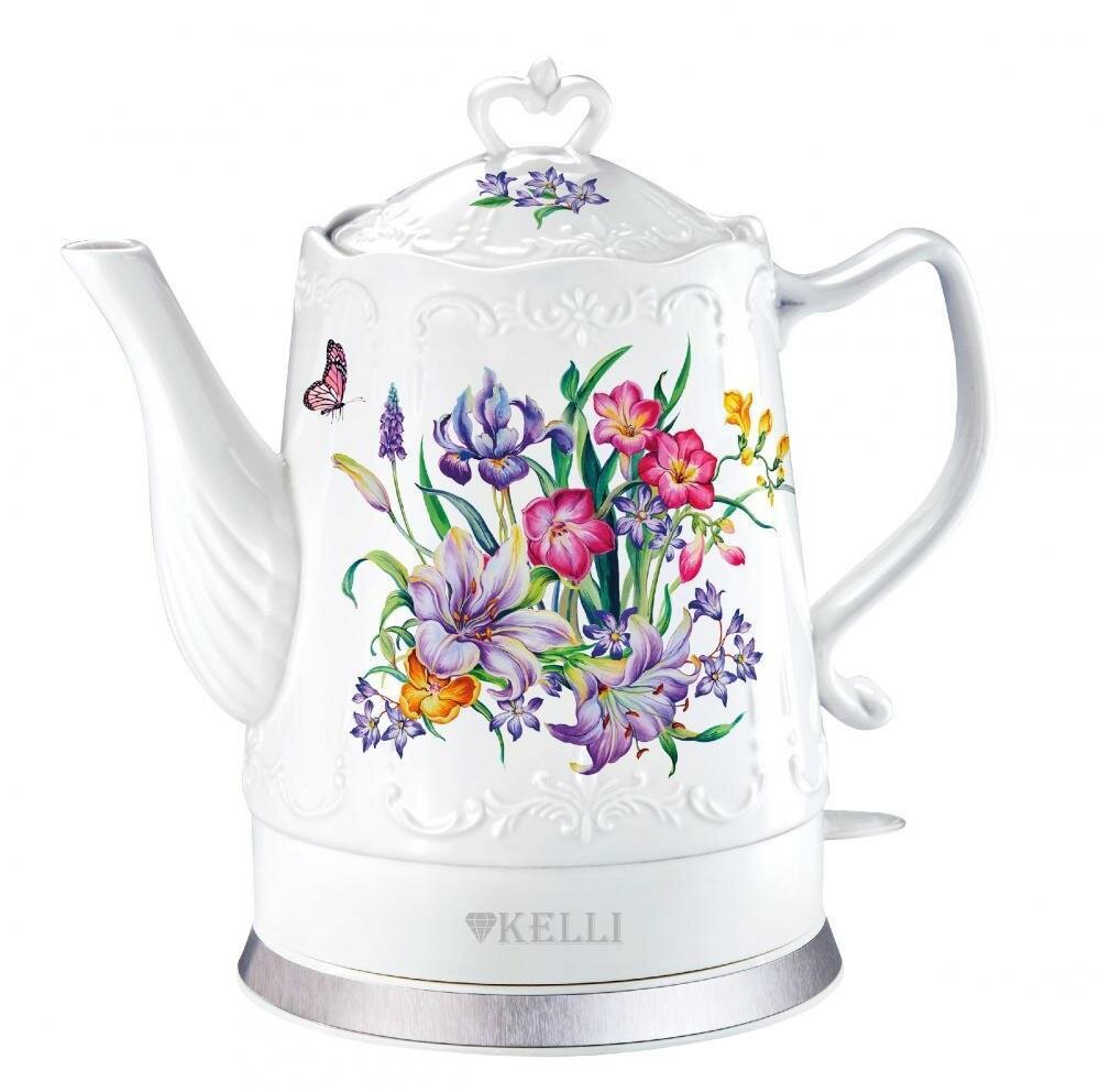 Электрический чайник KELLI KL-1421 объем 1.7 л, мощность 2400 Вт, белый