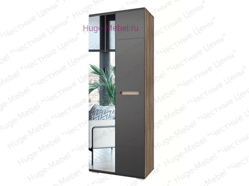 Шкаф платяной "Наоми ШК-22 графит" Huge Mebel . Ширина 802 Высота 2176. Шкафы распашные