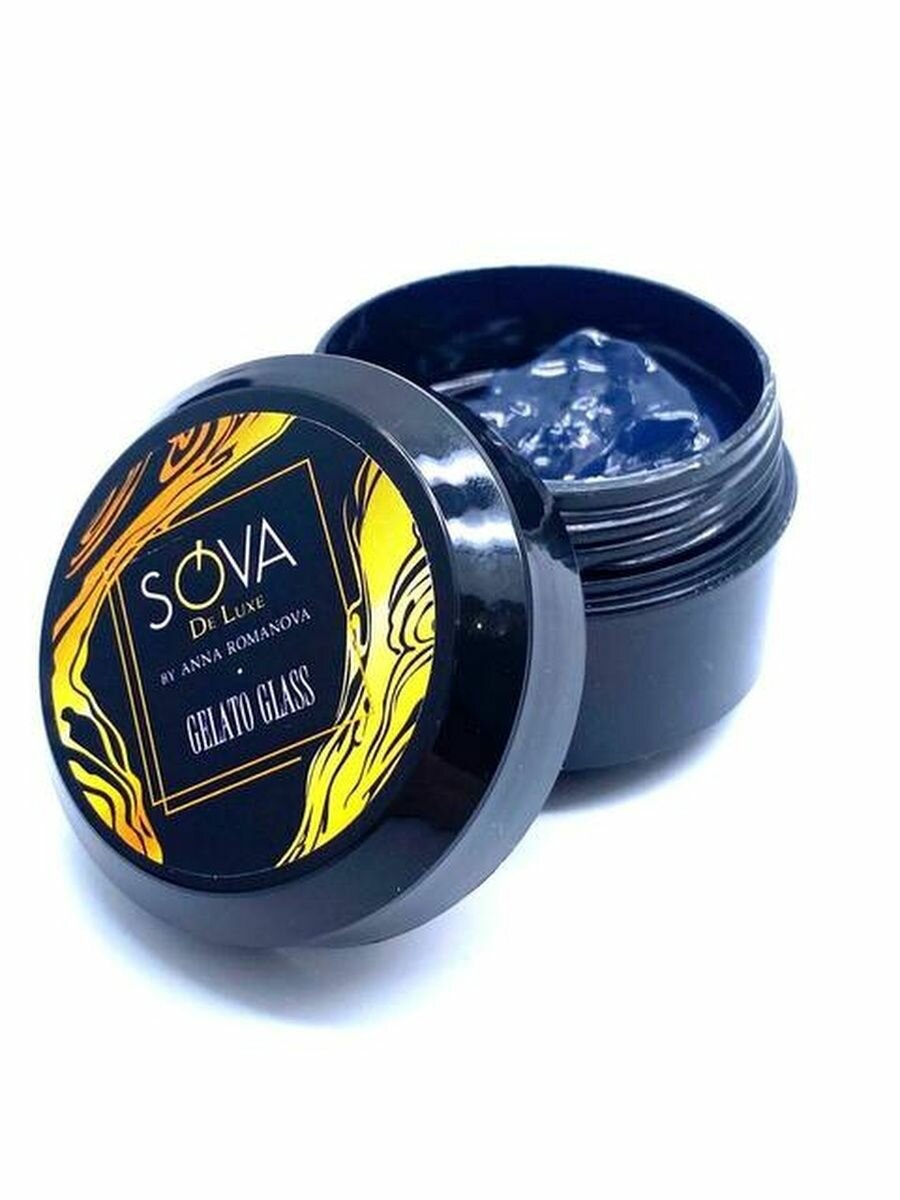 Тиксотропный строительный гель желе для наращивания и моделирования натуральных ногтей Gelato glass Sova de luxe