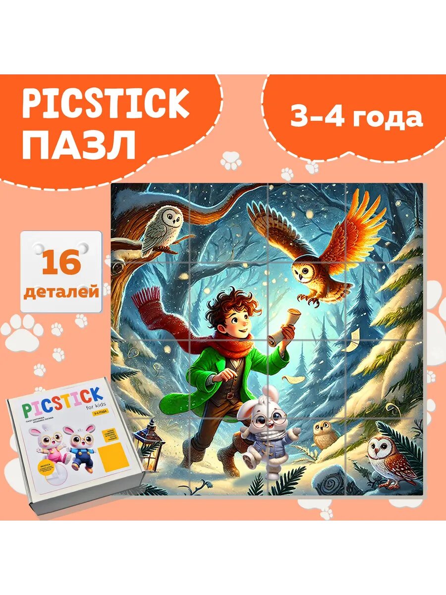 Пазл для детей Сказка Лес 16 эл. 16*16 см