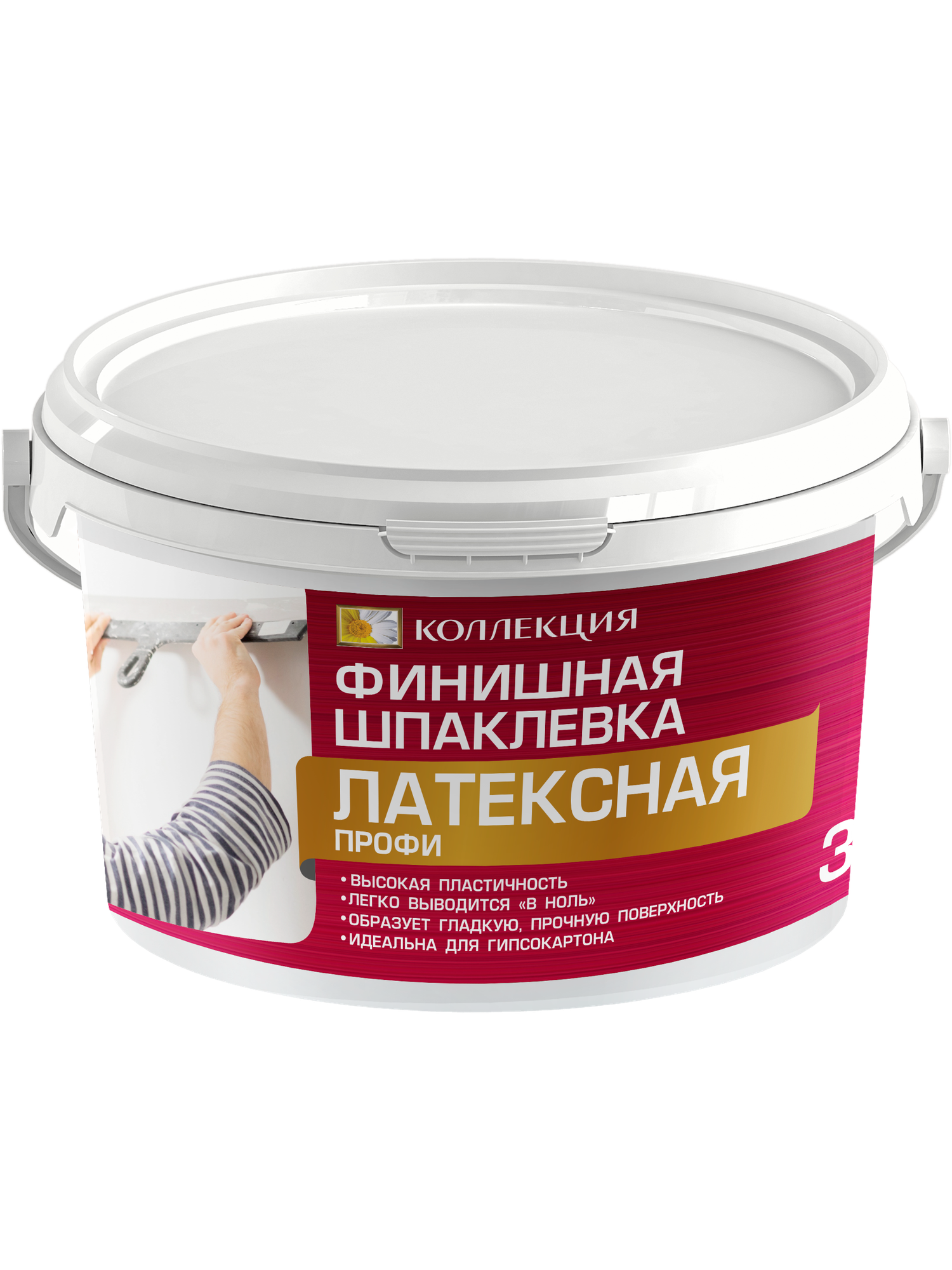 Шпаклевка латексная, профи - 3 кг.