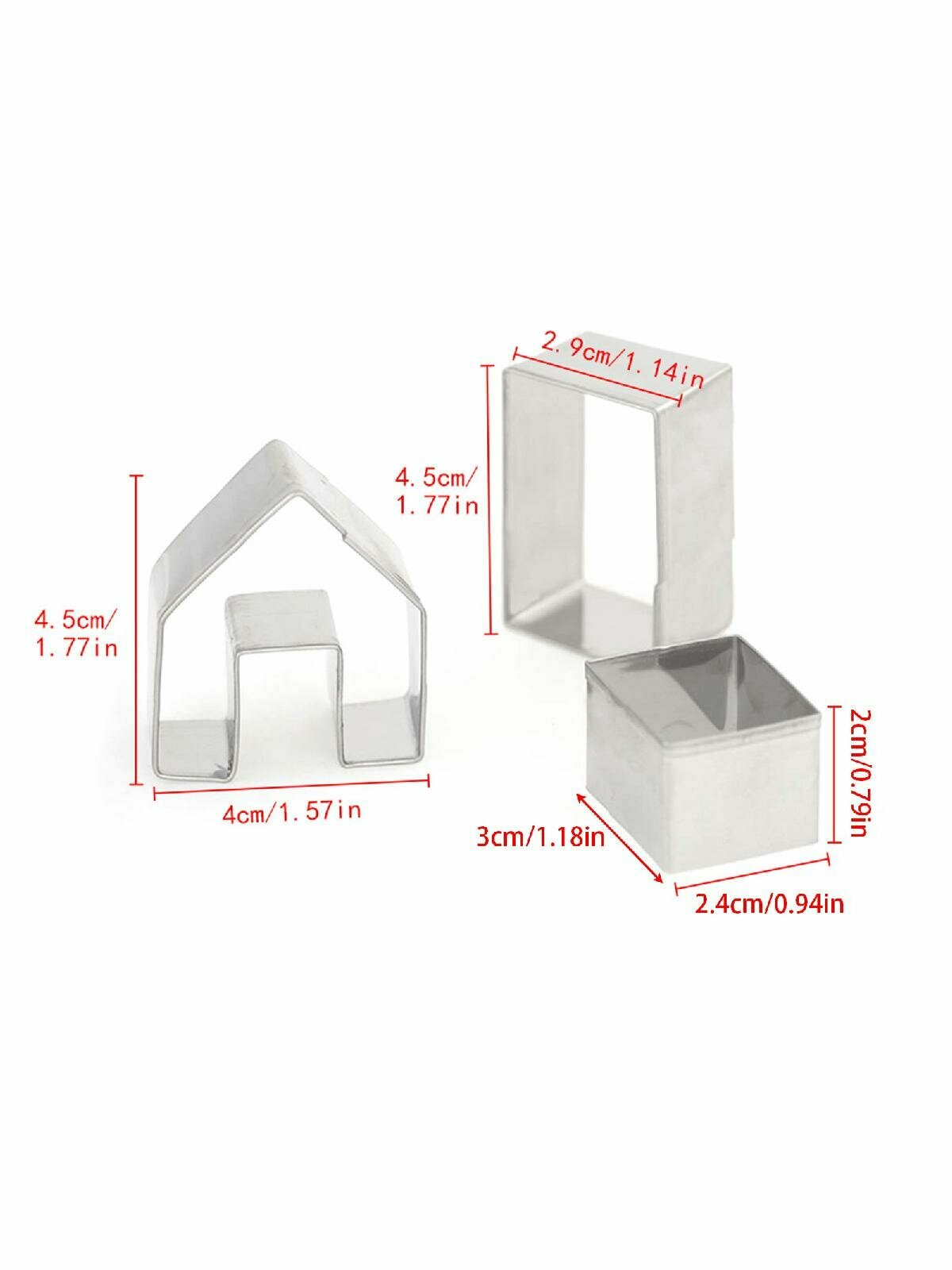 Форма для рождественского пряничного домика, 3 шт, кухонные принадлежности для выпечки, мини-домик, шоколадный домик для кексов