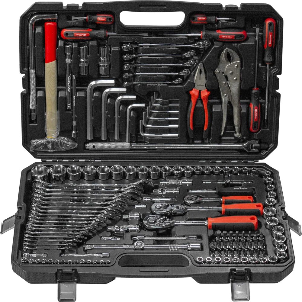 Промлайн Набор инструмента 143 предмета в пластиковом чемодане ПЛ071008_023