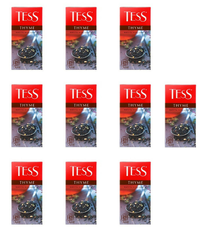 Tess Чай в пактеиках Thyme, 25 пакетиков в упаковке, 10 упаковок в коробке