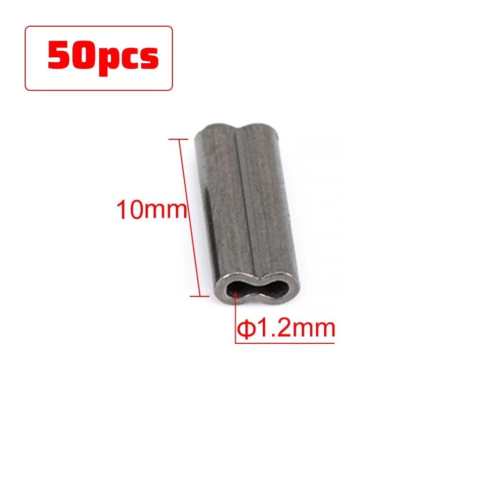 50 шт. медные рыболовные трубки 1.2x10mm
